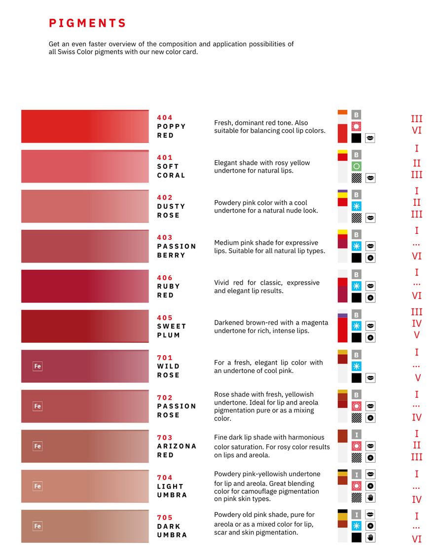 Swiss Color Color Chart – Supreme Permanent