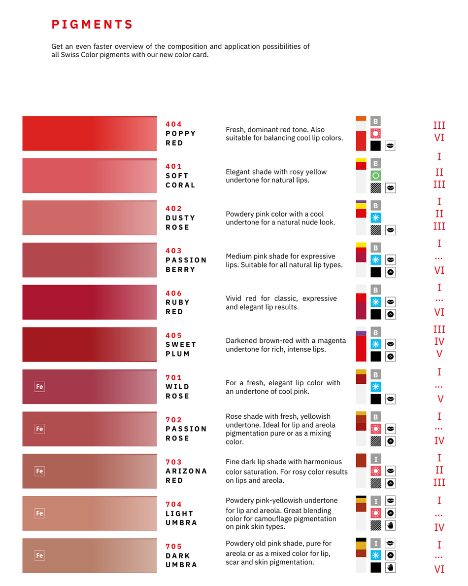 Swiss Color Color Chart – Supreme Permanent