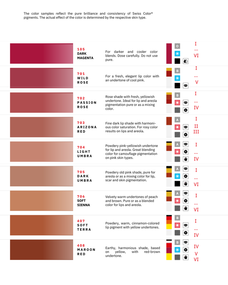 Swiss Color Color Chart – Supreme Permanent