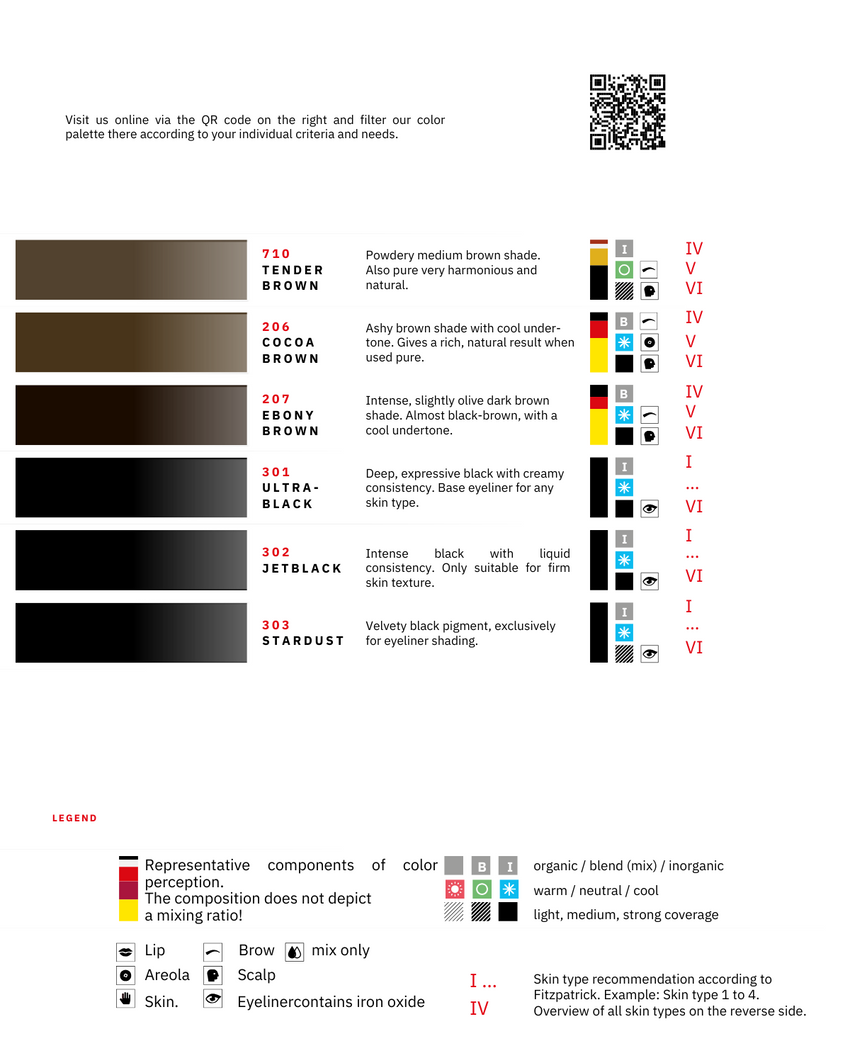 Swiss Color Color Chart – Supreme Permanent